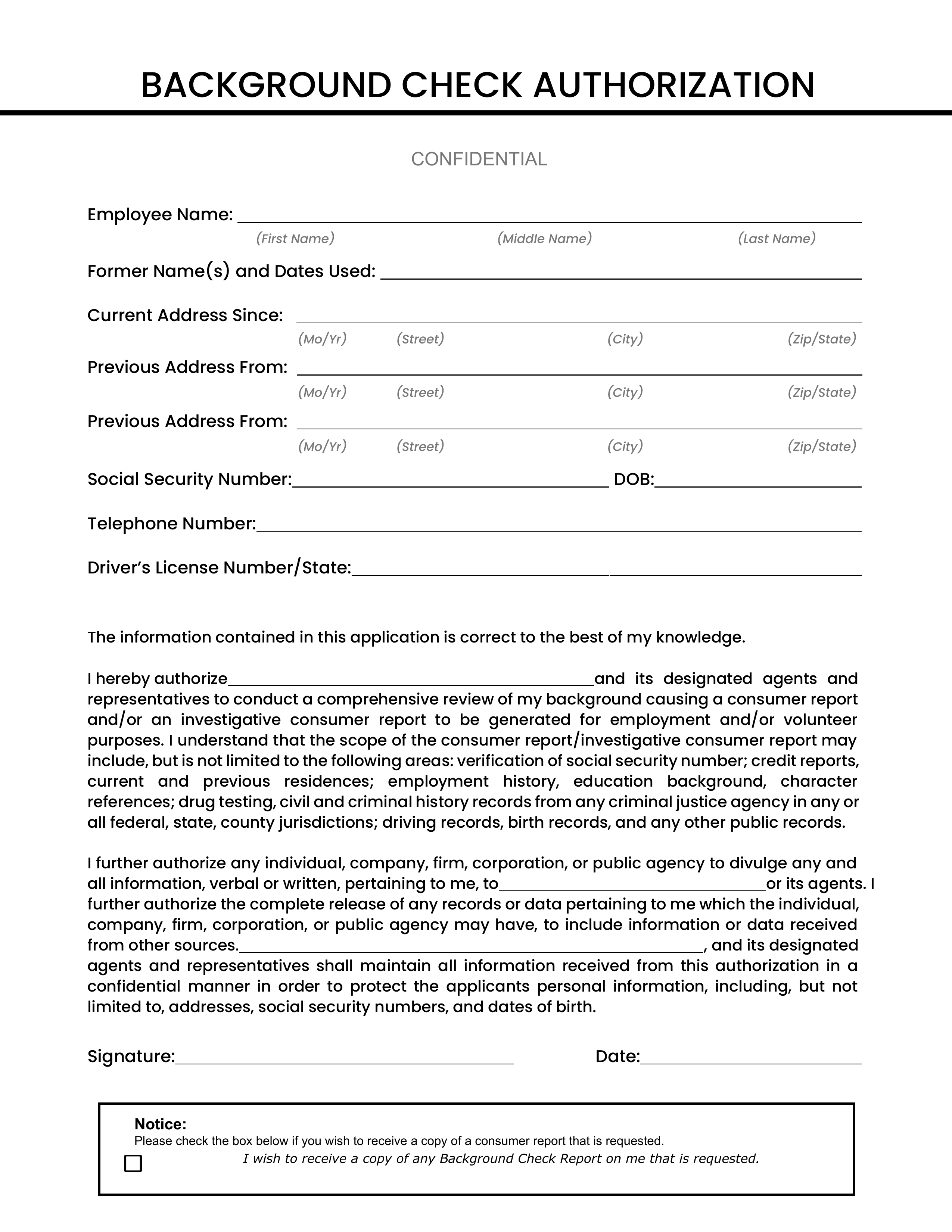 Background Check Authorization | Medusa Store
