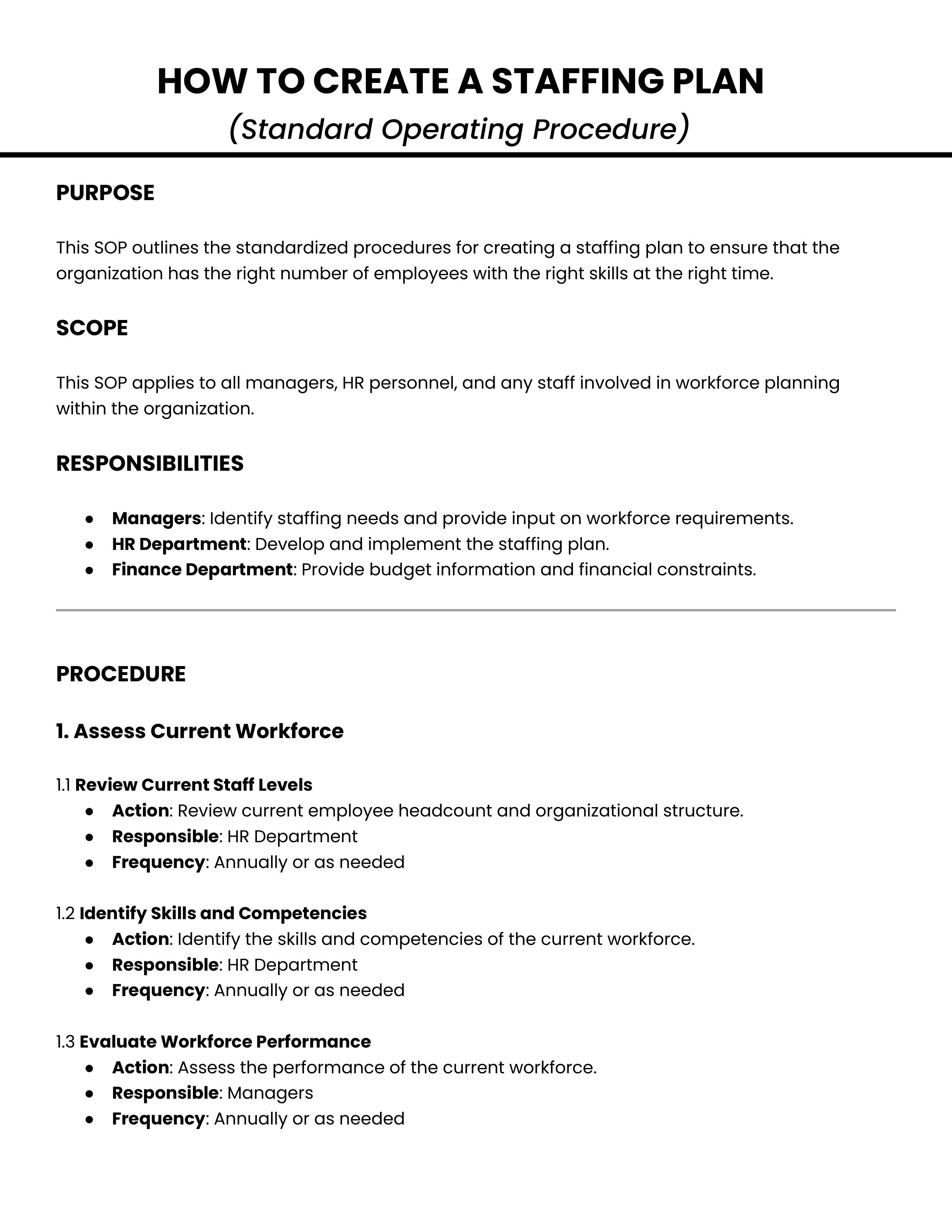 How to Create a Staffing Plan | Medusa Store