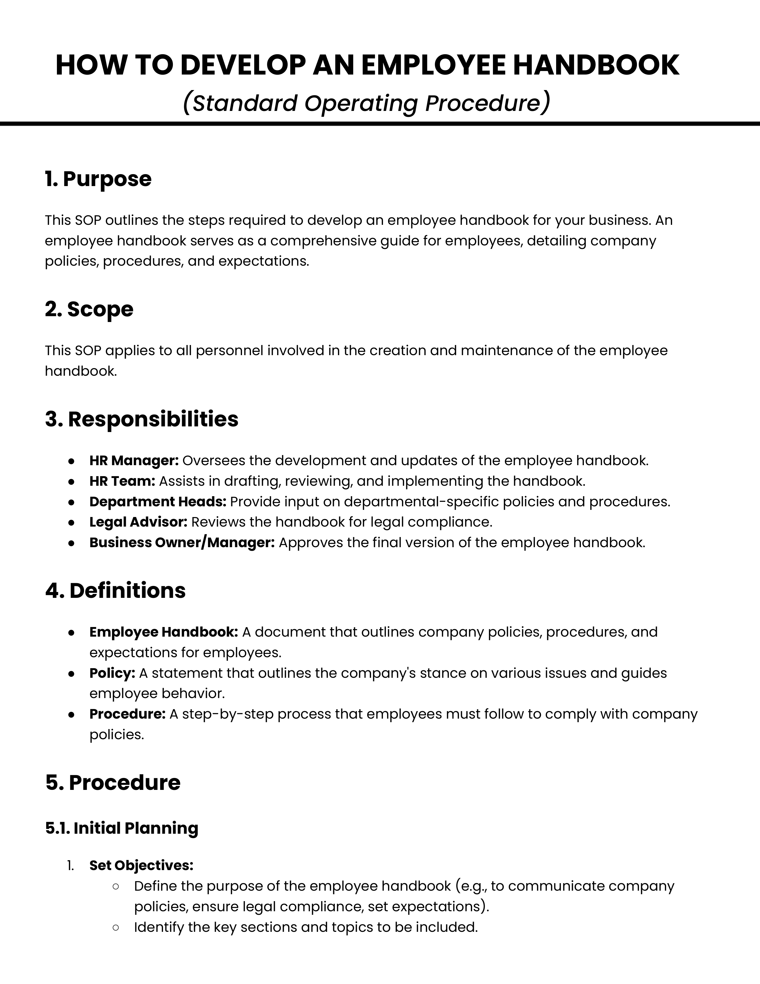 How to Develop an Employee Handbook | Medusa Store