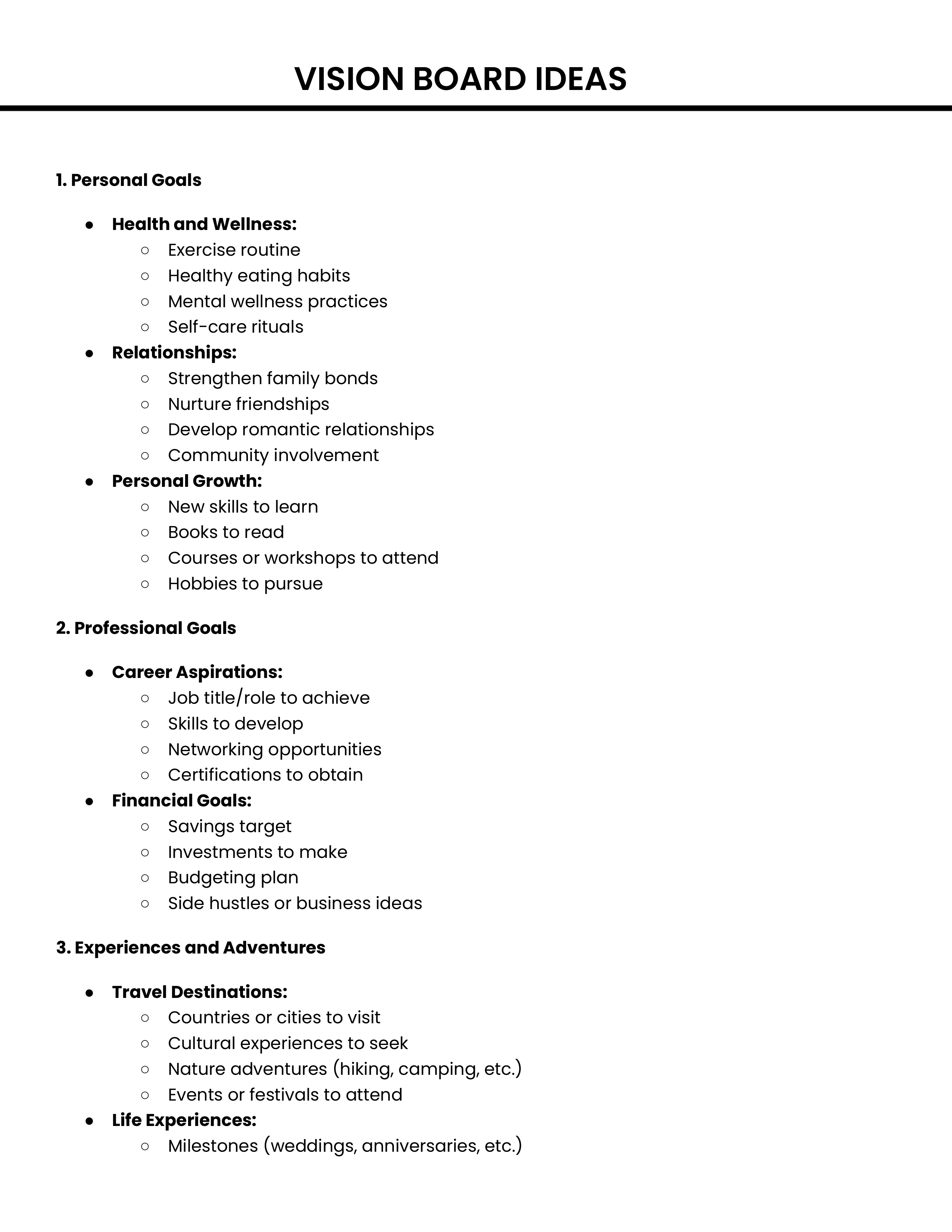 Vision Board Ideas | Medusa Store